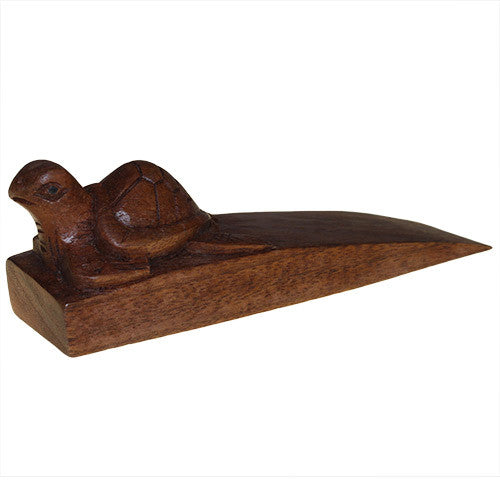 Handcarved Wooden Door-Stop - Turtle | Shopy Max