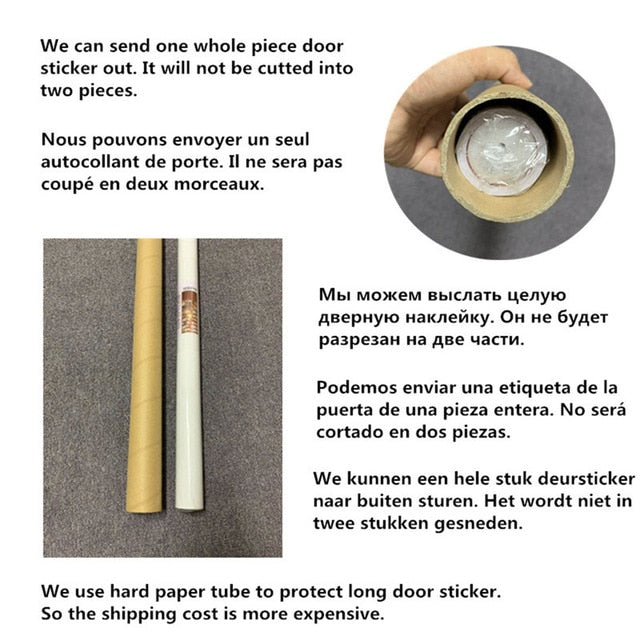 Creative 3D Door Sticker 95x215cm/Custom Size Self Adhesive Wallpaper ...