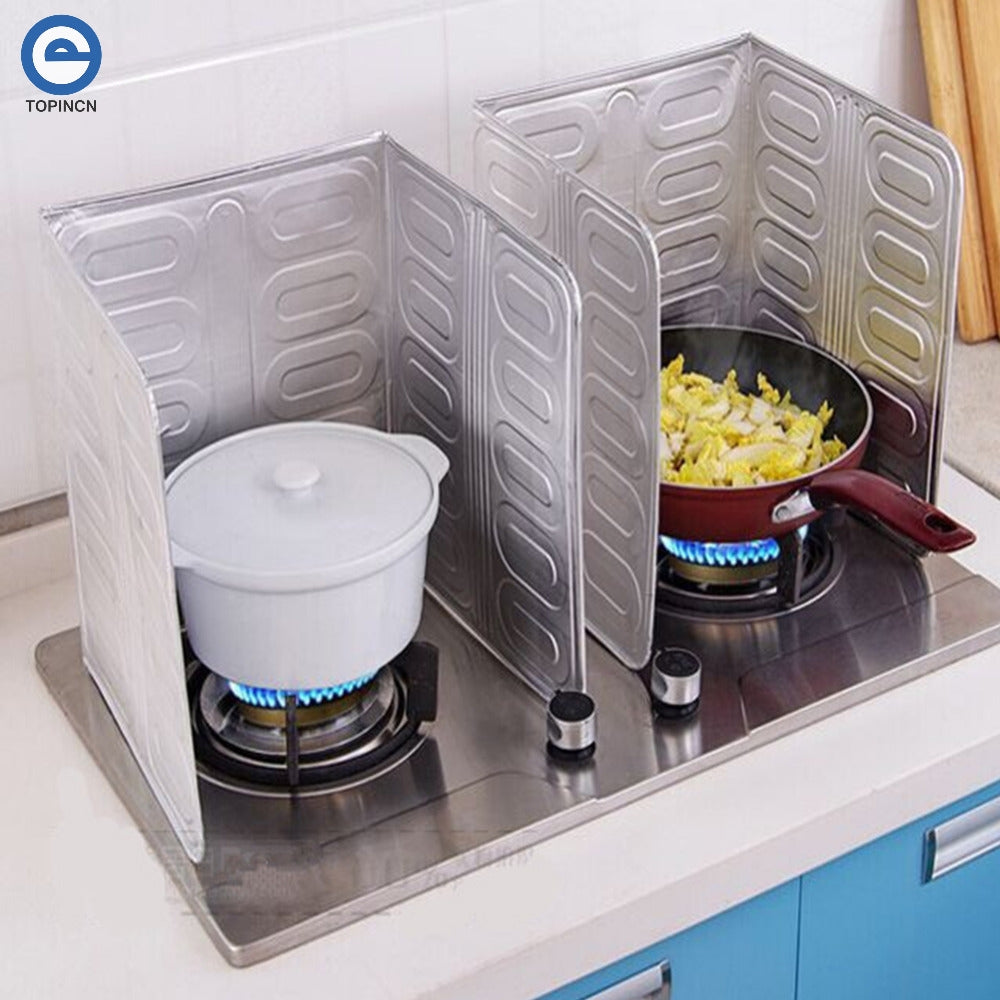 33*84cm Kitchen Gas Stove Splatter Screens Aluminum Foil Insulation Bo ...