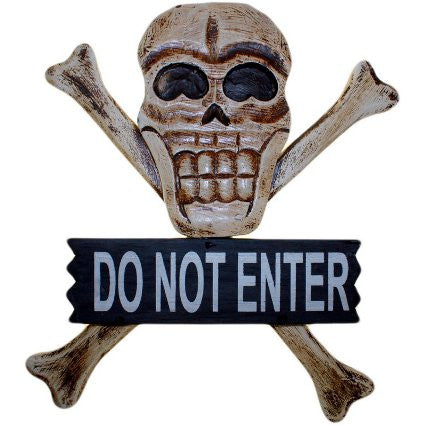 Skull & Bones Sign - Do Not Enter | Shopy Max